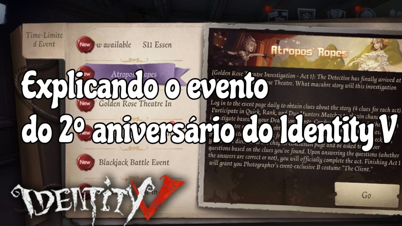 Explicando o evento do segundo aniversário do Identity V | Atropos ...