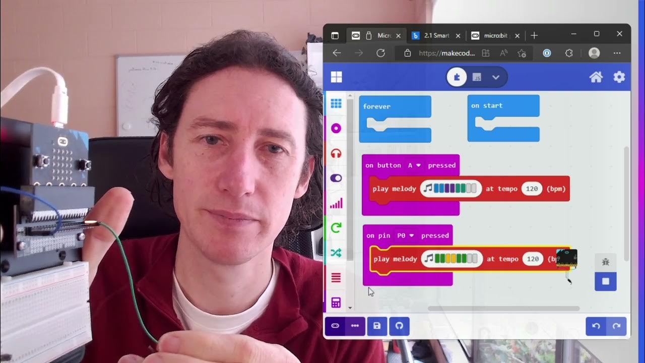 Microbit MakeCode: Using P0 and making a doorbell - YouTube