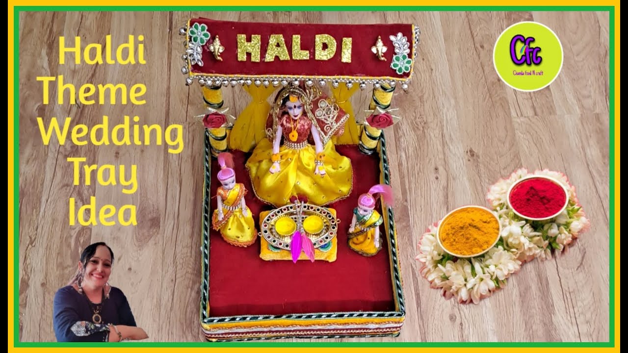 Haldi Tray Decoration at Home | Haldi special tray Idea for groom and ...