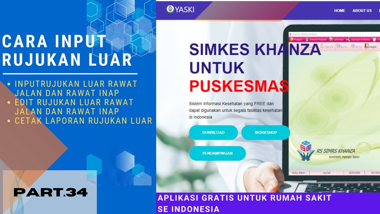 TUTORIAL SIMRS KHANZA | CARA INPUT RUJUKAN LUAR RAWAT JALAN DAN RAWAT ...