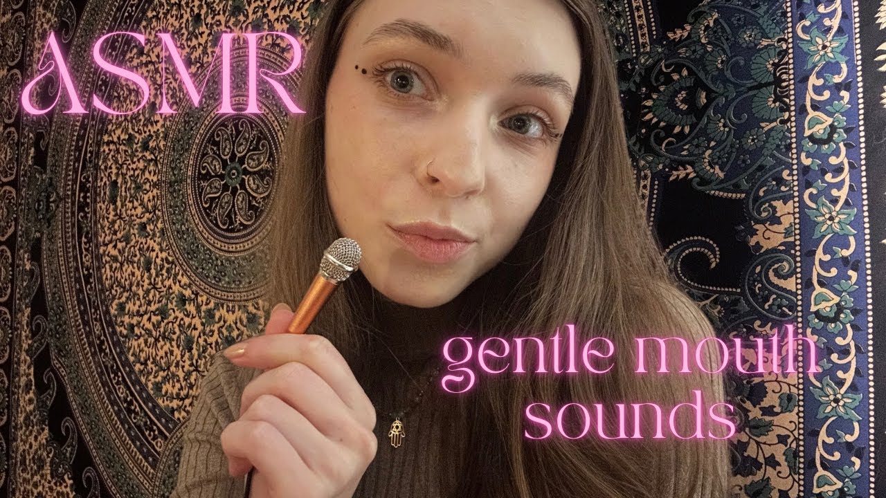 ASMR • lofi tiny mic gentle slow mouth sounds 💞 hand movements, no talking - YouTube