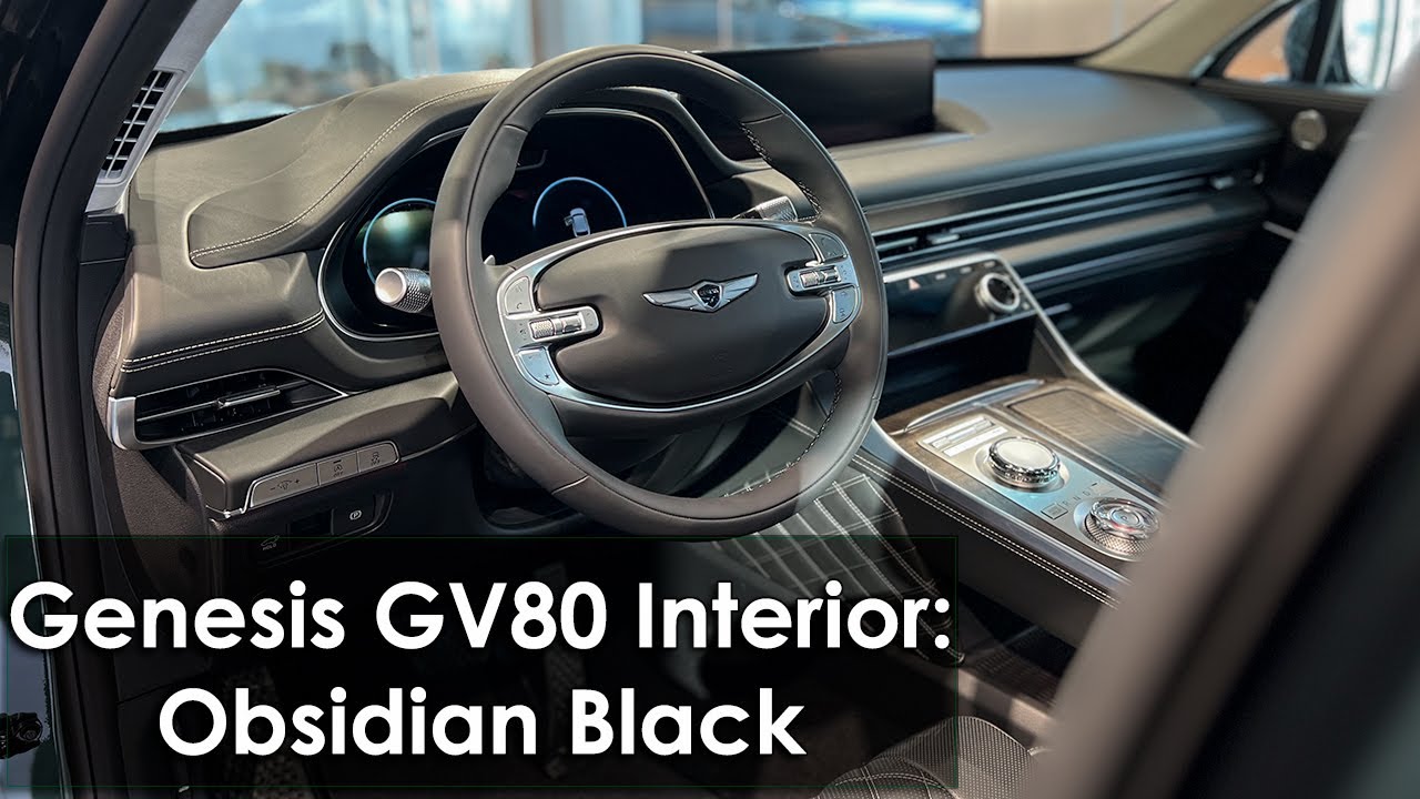 2023 Genesis GV80 Interior: Obsidian Black - YouTube