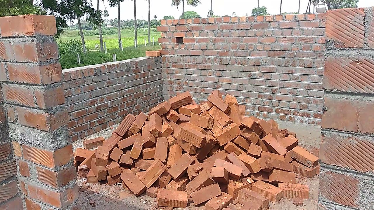 Stone Masonry Building | Sill Level Brick Work Using Chamber Bricks ...