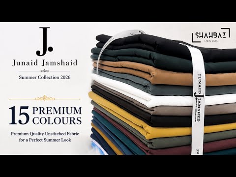 J. Junaid Jamshaid Wash & Wear Summer Collection 2026 | Premium Fabric | Fresh Stock| Wholesale Rate