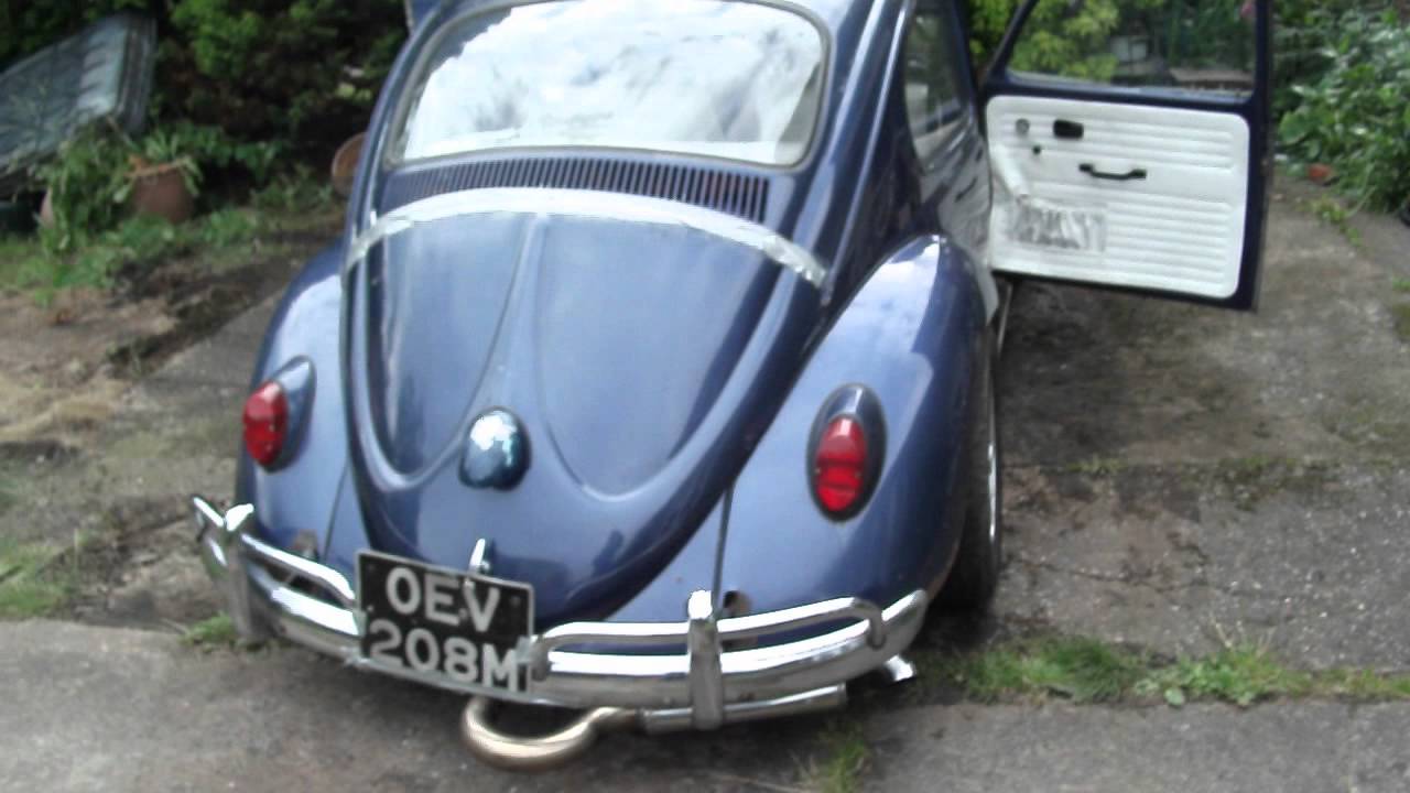 VW Beetle 1973 1600cc Twin Carbs Engine Start - YouTube