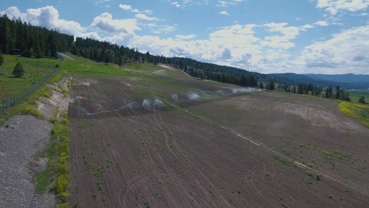 Aerial Hay Field Irrigation System Inspection, Prichard, BC - YouTube