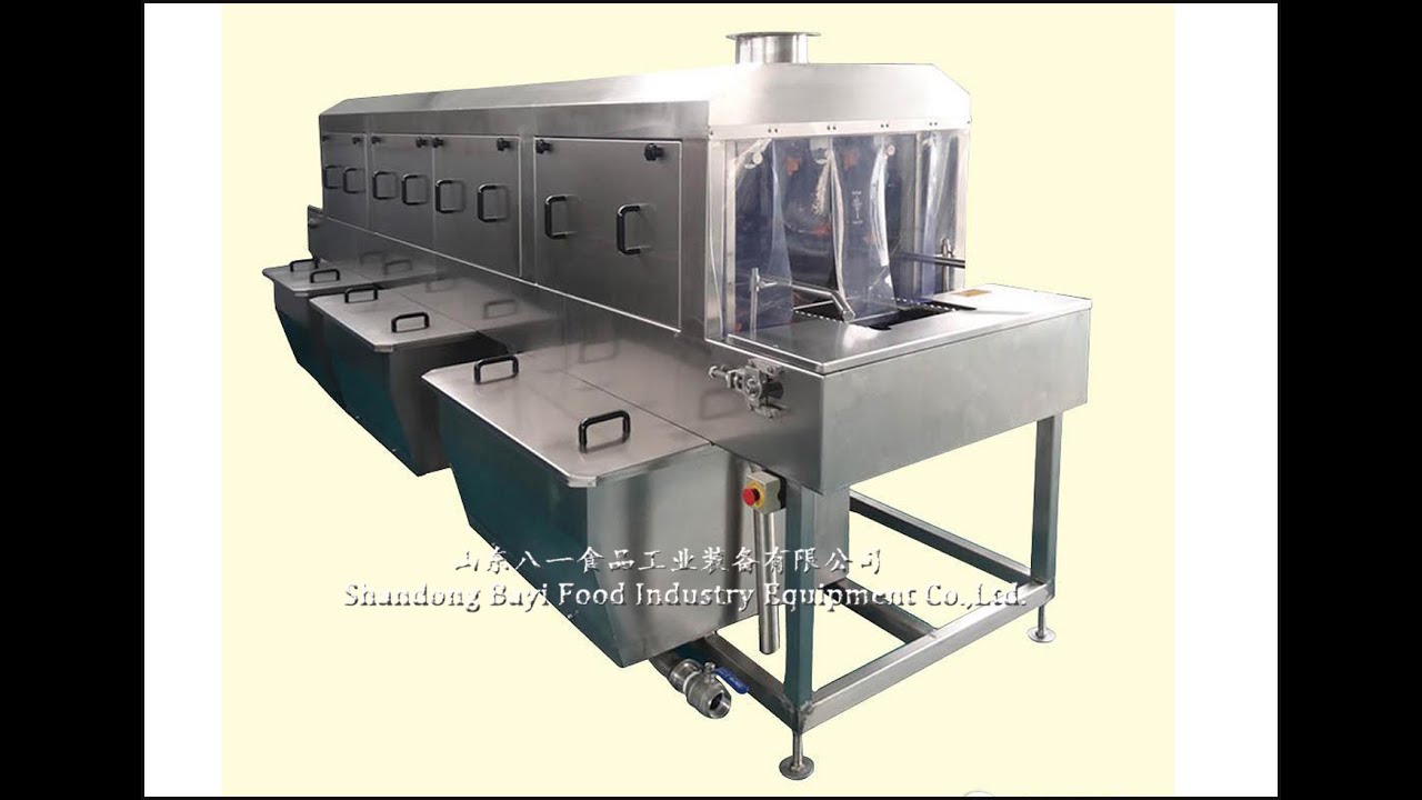 plastic cages washing and cleaning machine - YouTube