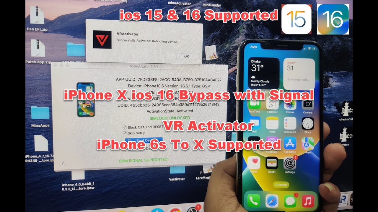 iPhone X ios 16.6 Bypass with Signal By VR Activator - YouTube