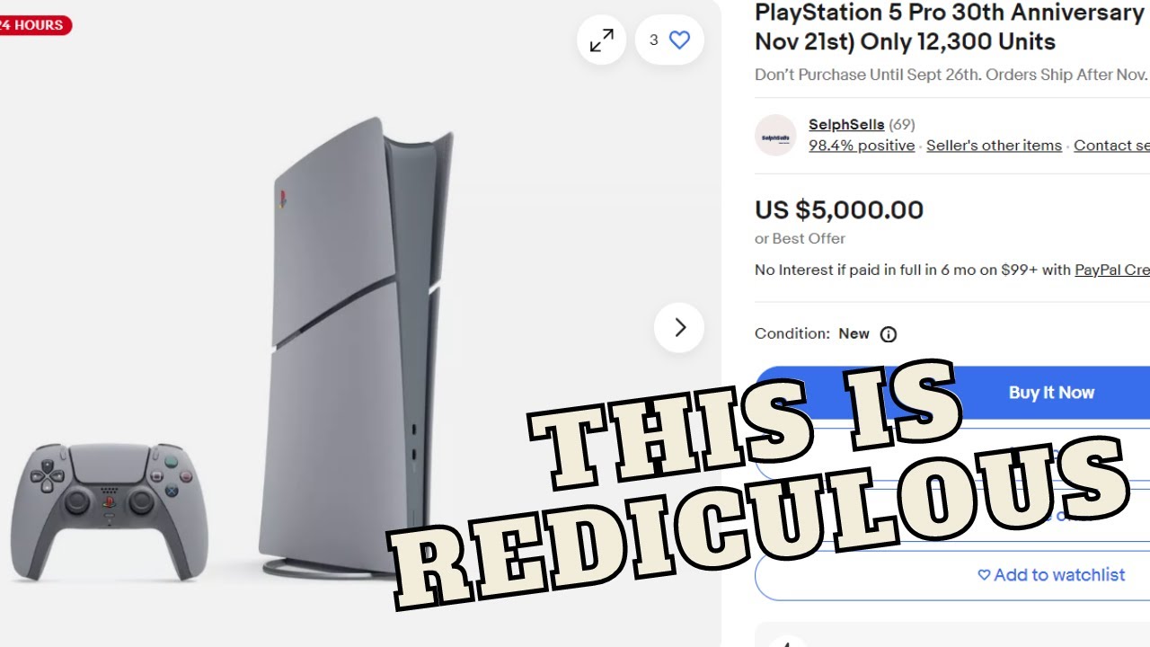 PS5 PRO SCALPERS ARE INSANE!! THEY ARE SELLING THE 30TH ANNIVERSARY ...