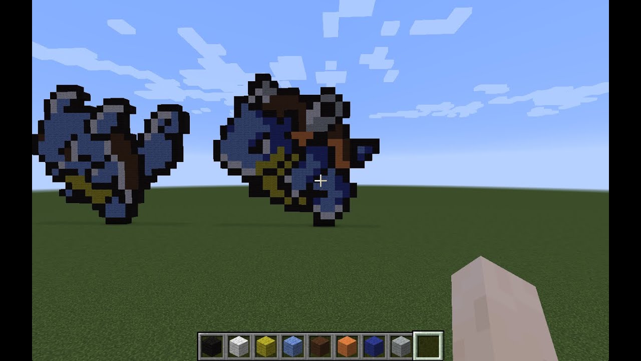 Minecraft - 009 Blastoise (Pixel Art) (Build) - YouTube