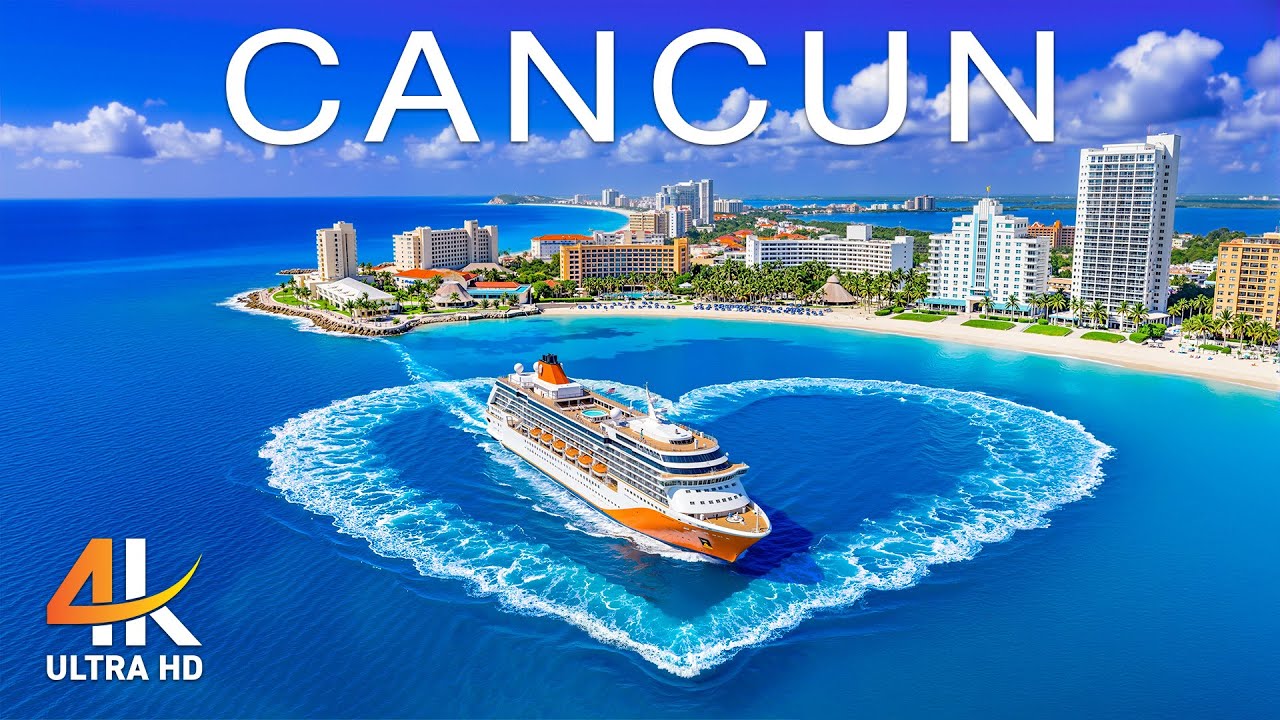 [4K] Cancun 🇲🇽 Stunning Mexico's Beaches & Crystal clear Waters With ...