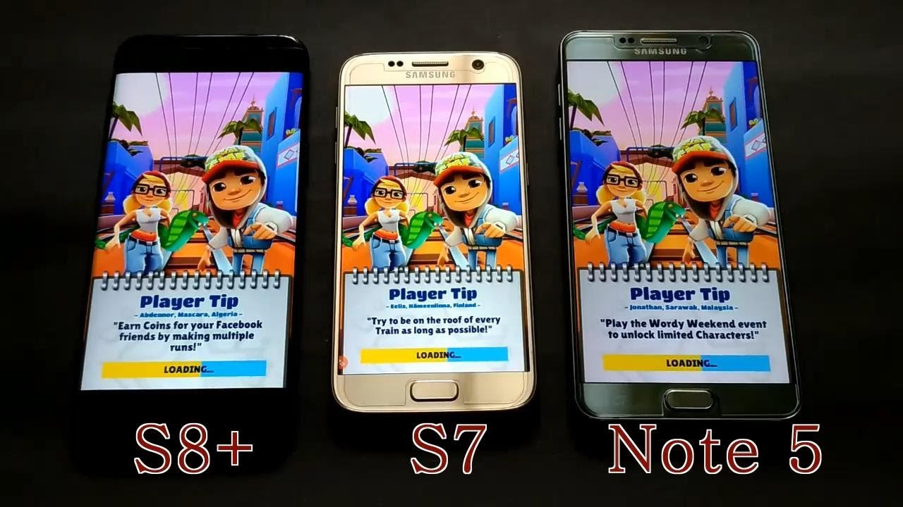 Samsung Galaxy S8+, S7 & Note 5 Quick Comparison and Benchmarking Test ...