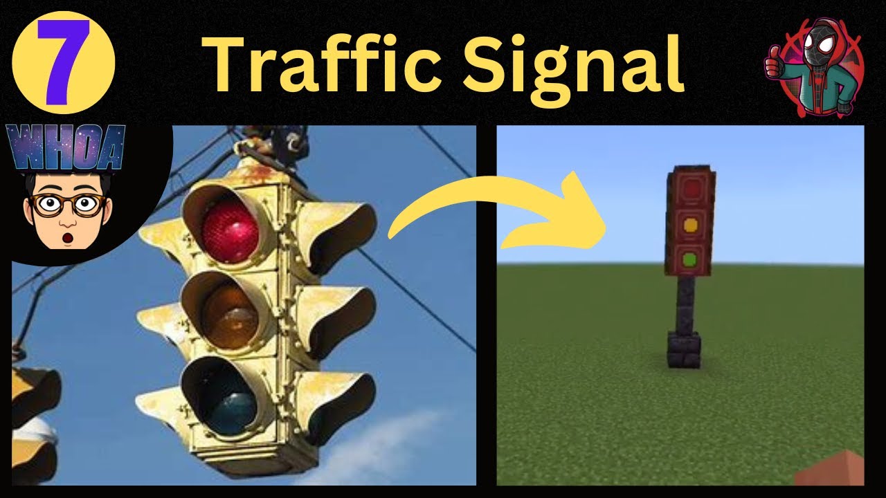 I built Traffic Signal in Minecraft | Redstone and Mini Builds ...