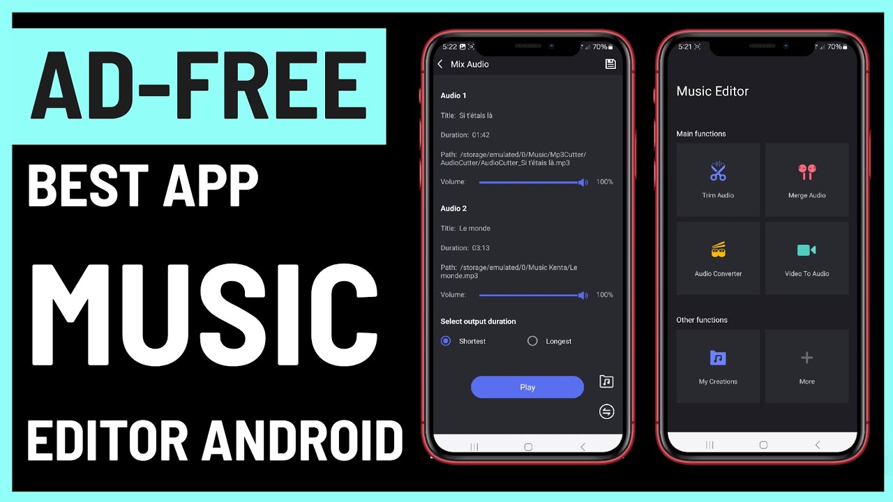 Best Free Music Editor App for Android - YouTube