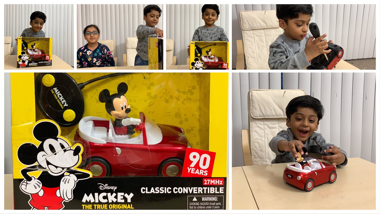 Disney Mickey Classic Convertible RC Car Unboxing | Mickey Mouse Toys ...