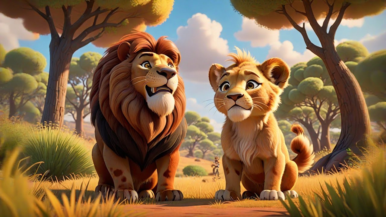 Three Little Lions Learn to Roar | Fun Animal Song for Kids | Nursery ...