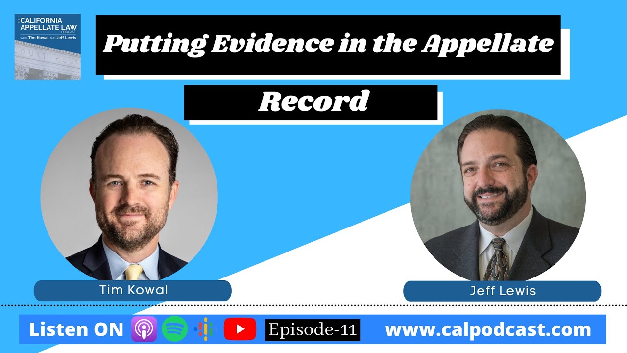 Putting Evidence in the Appellate Record - YouTube