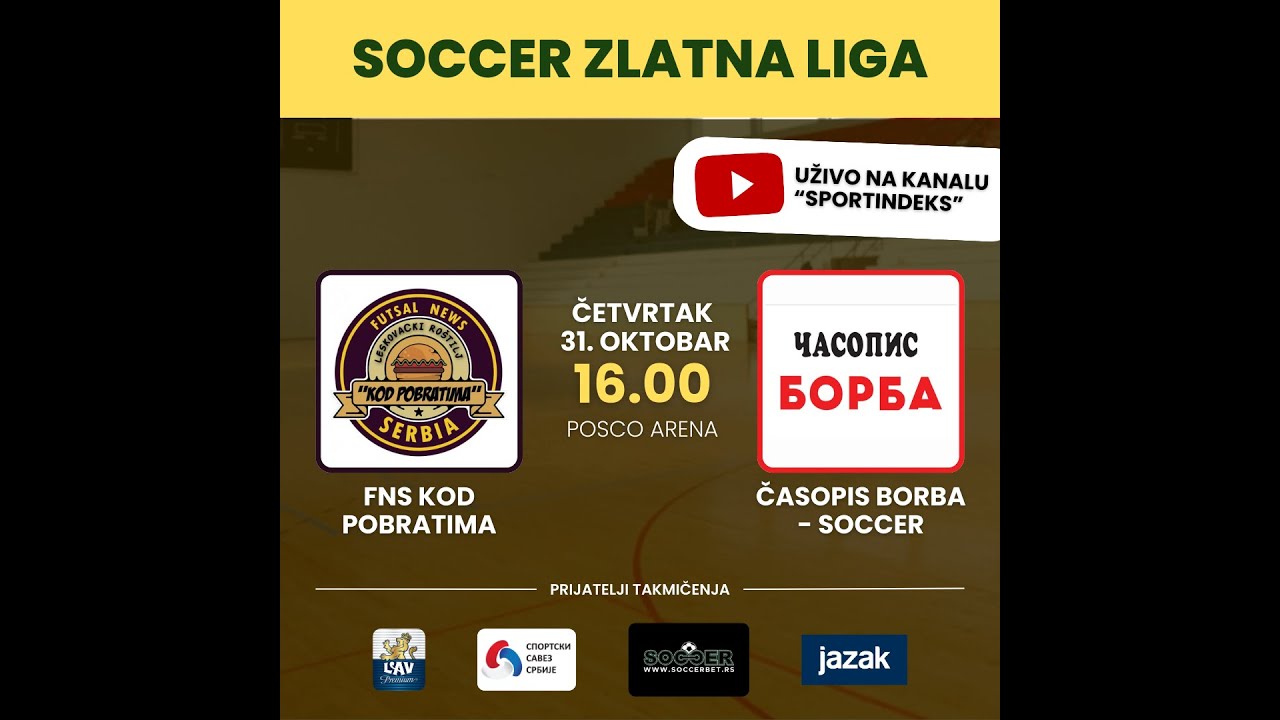 Futsal News Serbia kod Pobratima - Časopis Borba-Soccer (Soccer Zlatna ...