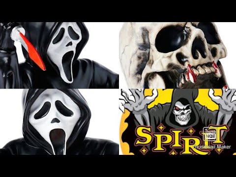 Spirit Halloween 2023 Scream Ghostface Bust, Vampire Skull - YouTube