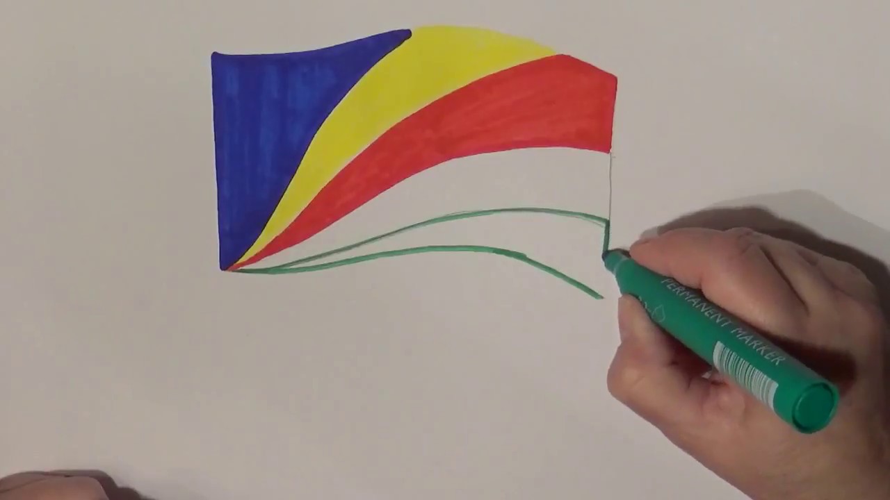 Learn geography How to draw a flag Seychelles - YouTube