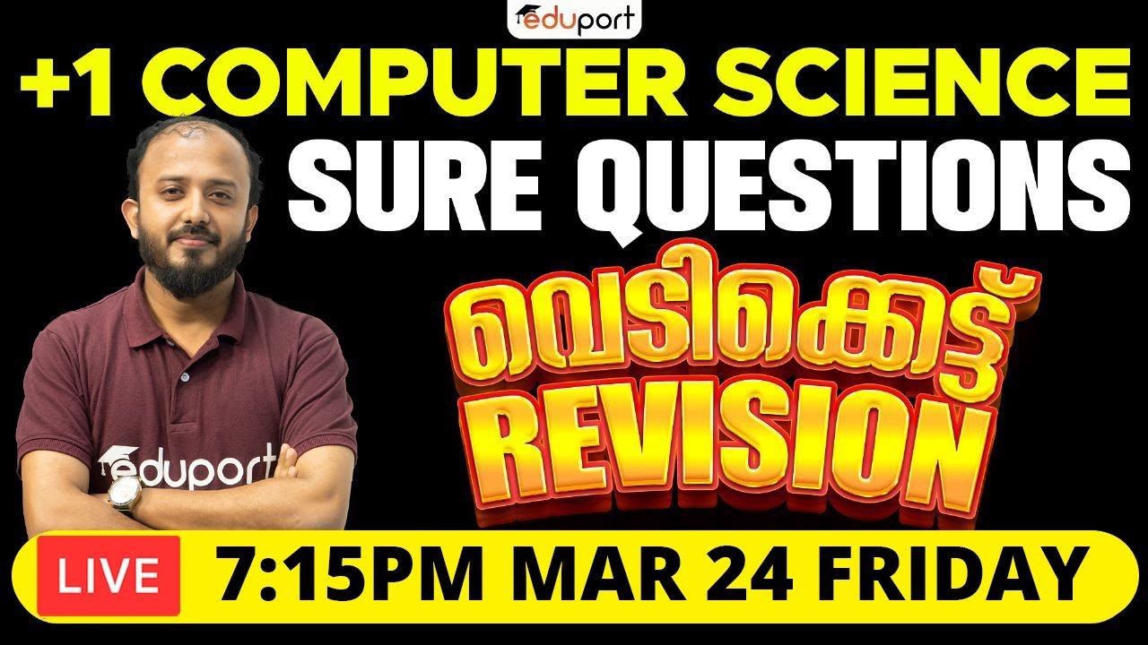Plus One Public Exam Live | Computer Science Sure Questions ...