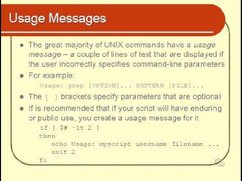 Unix Shell Scripting Command-line Parameters Part 5 - YouTube