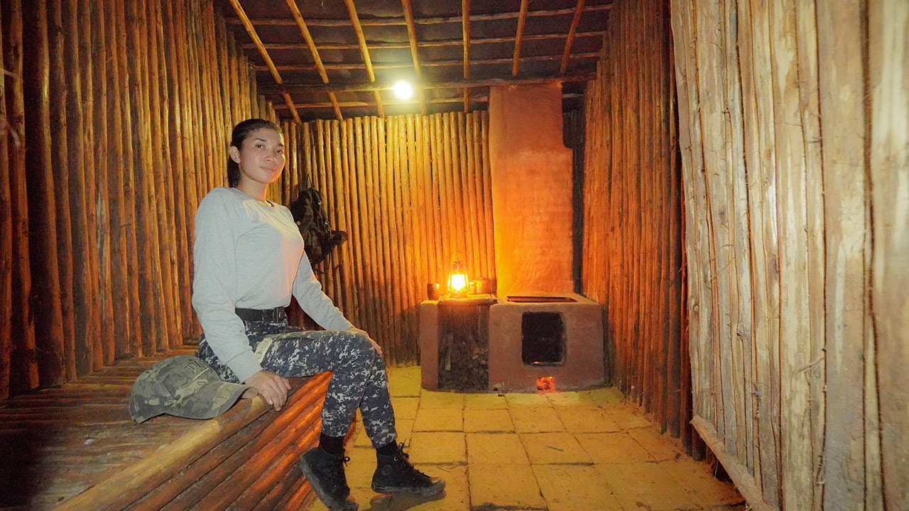 Crafing Complete Earth Survival Bushcraft Shtler, Clay Fireplace ...