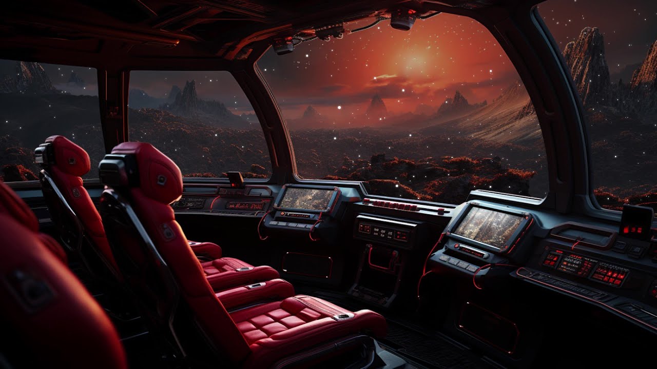 Inside the Alien Planet Undersea Cave. Sci-Fi Spaceship Ambiance for ...