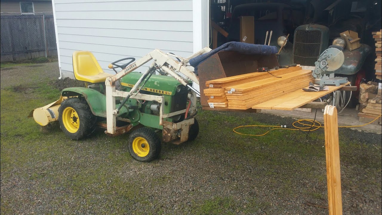 Today I built the most usefull attachment for my John Deere 140 H1 ...