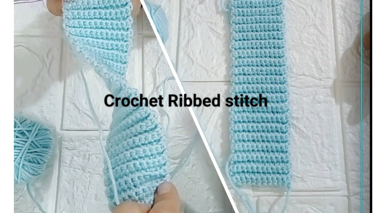 How to best ribbed crochet/Back Loop Single Crochet Ribbed Border ...