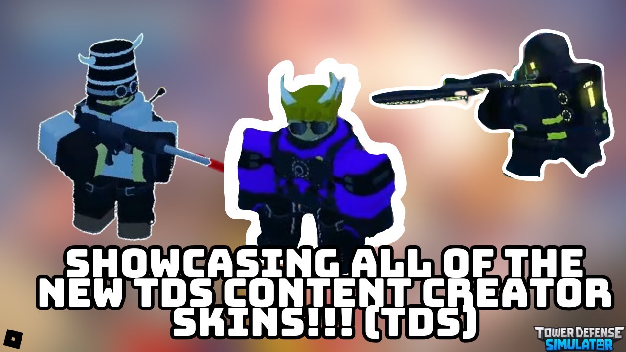 Showcasing All Of The New TDS Content Creator Skins!!! (TDS) - YouTube