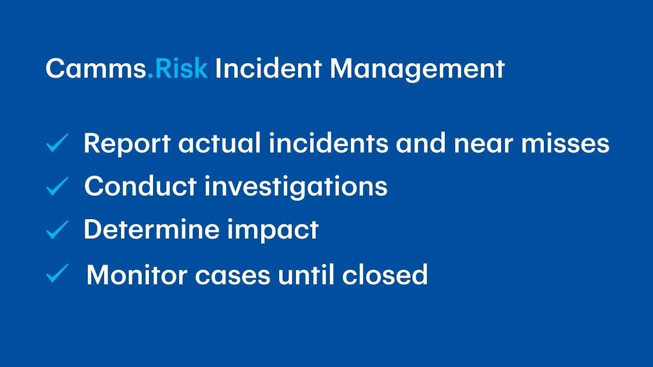 Camms.Risk Incident Management - YouTube