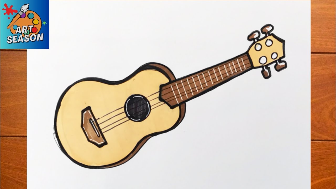 How to Draw a Ukulele Step by Step - YouTube
