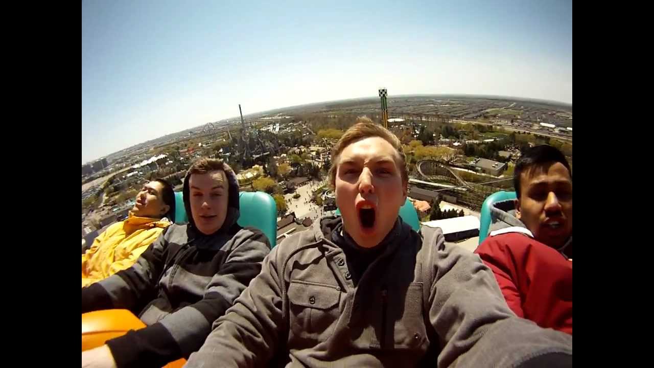 FUNNY Reaction to Rollercoaster LEVIATHAN "Back seats" @ Canada's ...