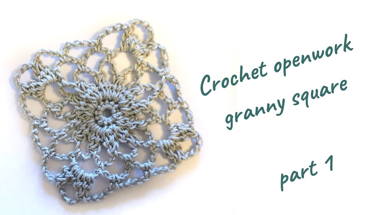 Crochet openwork square 1(3) - YouTube