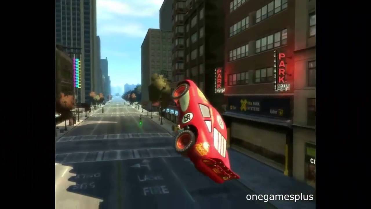 25 springboards Lightning McQueen jumping 25 by onegamesplus - YouTube