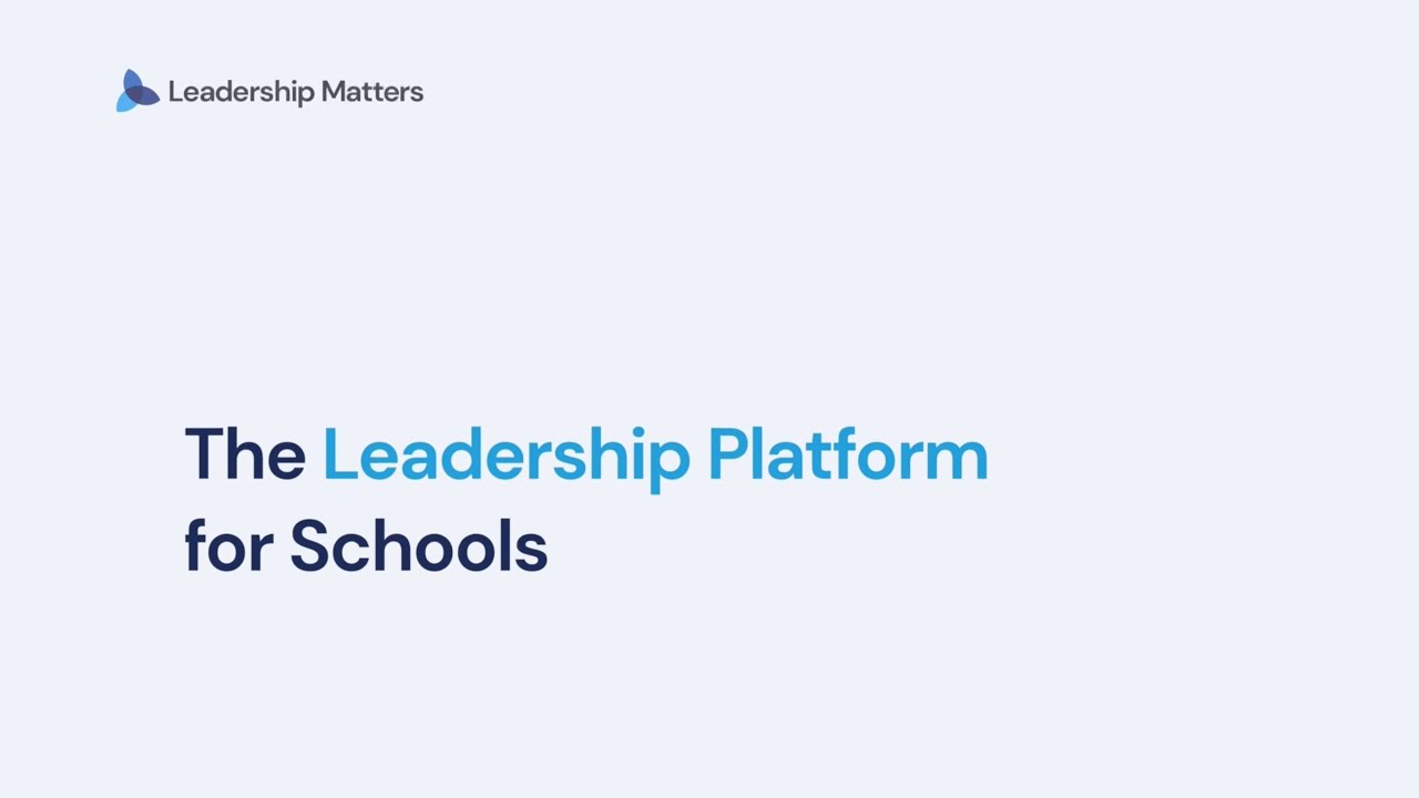 The Leadership Platform for Schools | Leadership Matters - YouTube