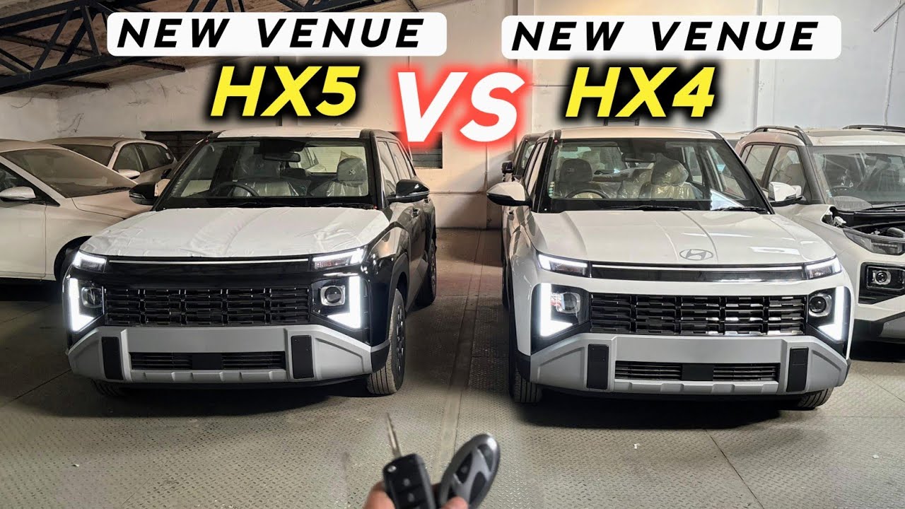 New Hyundai Venue HX4 VS HX5 Detailed Reverse - YouTube