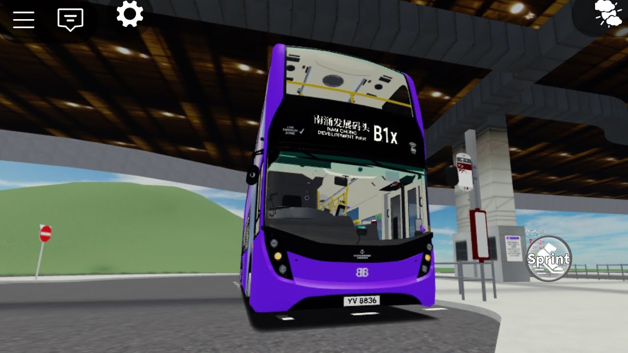 (好人admin飛新車)Roblox德里鎮Derry District 紫荊巴士Bauhina Bus YV8836 B1X 新洪田口岸 ️南 ...