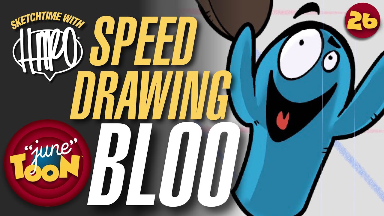 Speed Drawing Bloo from Foster's House of Imaginary Friends - YouTube