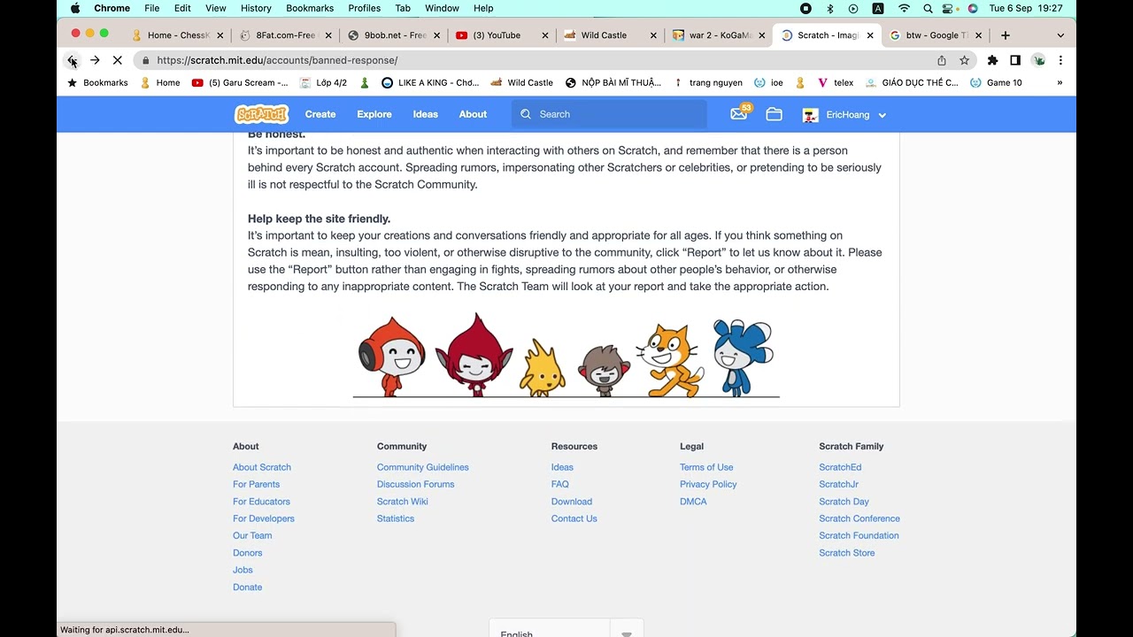 i got banned in scratch - YouTube