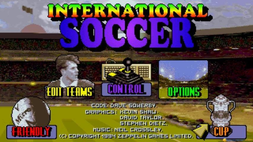International Soccer gameplay (PC Game, 1994) - YouTube