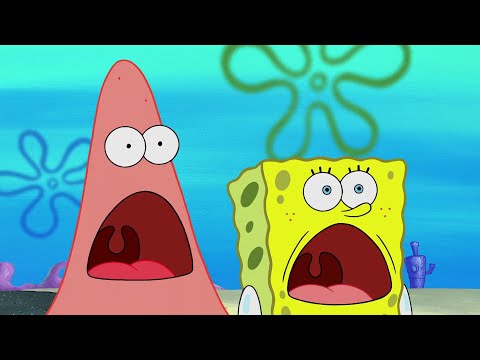 SpongeBob And Patrick Shocked Faces Comparison