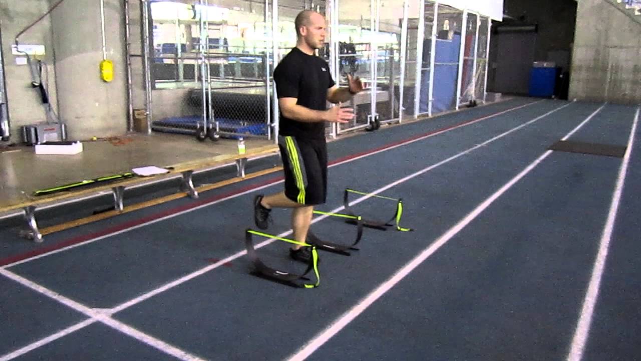 Single leg countermovement lateral jump jump w: leg closest to hurdle ...