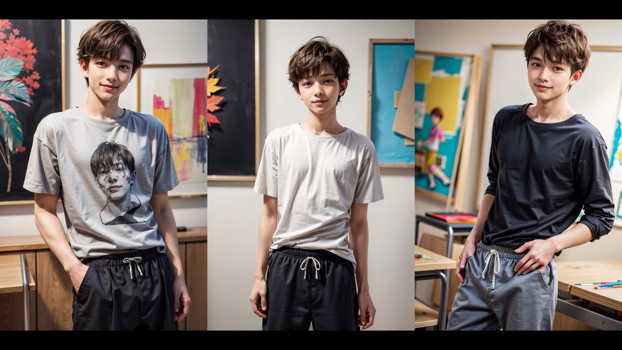 [4k/Ai] Ai cute boy lookbook , handsome art - YouTube