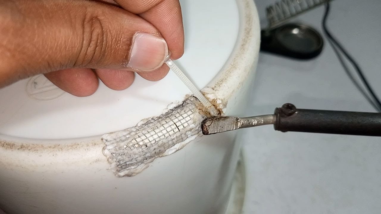 Genius Idea! Fix Cracks on the Bucket With Plastic Welding Method - YouTube