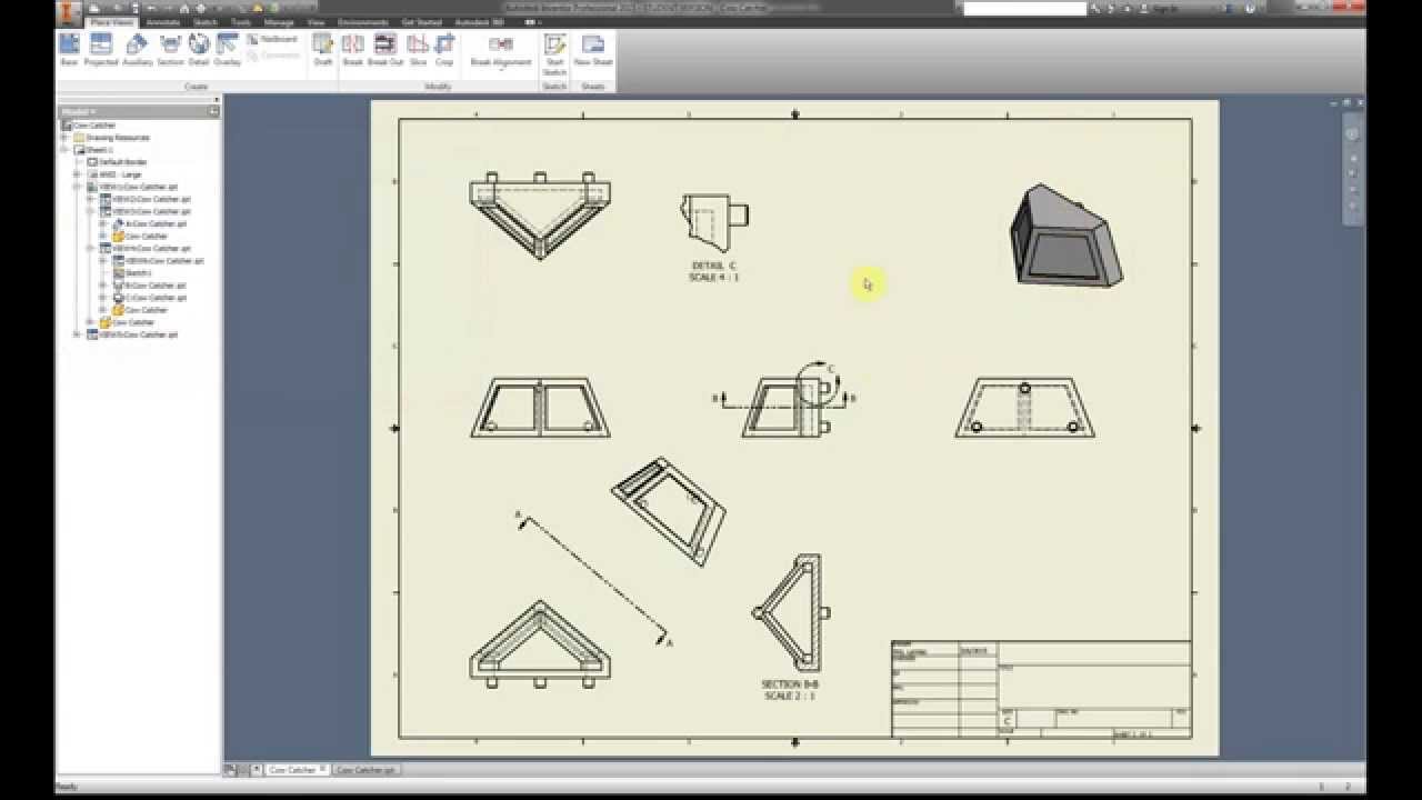 Train Project - Part #9 - Cow Catcher-WorkDrawing - YouTube