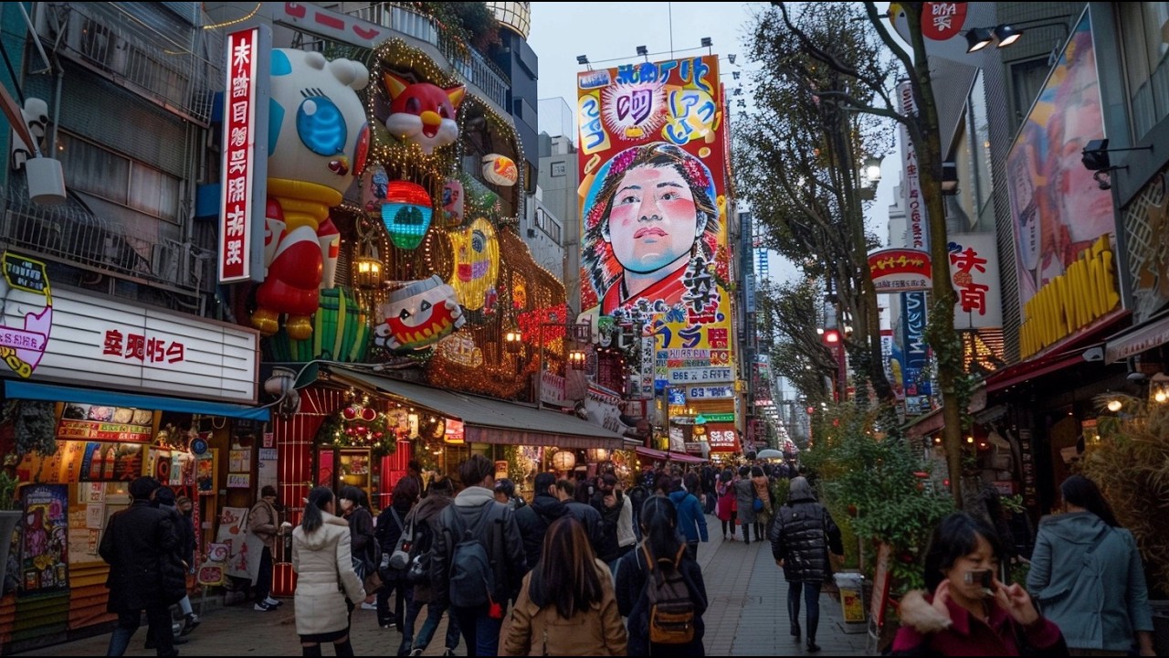 Night walking tour from Shinsekai to Dotonbori | Osaka Japan 4K HDR ...