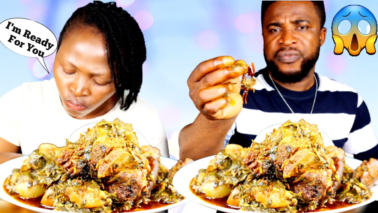 COCKROACH IN FOOD PRANK ON MY HUSBAND 🤣 | FUFU AND VEGETABLE SOUP ...