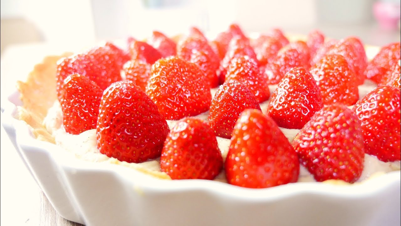 Strawberry tart with marzipan cream German recipe #41 杏仁霜草莓派 - YouTube